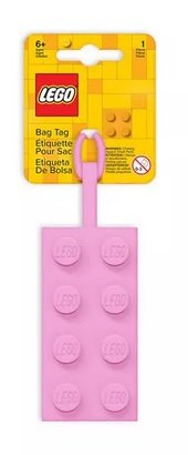 LEGO Bag Tag Brick 2x4 LIGHT PINK | 4895028523299 | BRICKshop - LEGO en ...