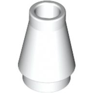 LEGO Cone 1x1 WHITE (100 pcs) | BRICKshop - LEGO en DUPLO specialist
