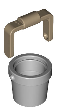 LEGO Bucket with Handle LIGHT GREY | BRICKshop - LEGO en DUPLO specialist