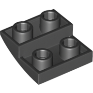 LEGO Slope 2x2 Curved Inverted BLACK (100 pcs) | BRICKshop - LEGO en ...