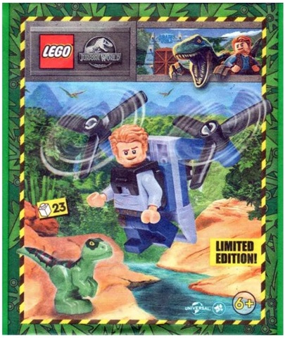 LEGO Owen with Jet Pack and Raptor (Paperbag) | LEGO Jurassic World ...