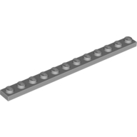 LEGO Plate 1x12 LIGHT GRAY (100 pcs) | Plates | LEGO Parts | BRICKshop ...