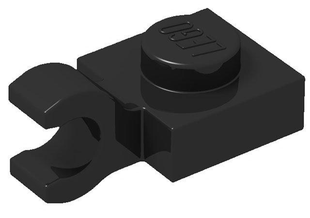 LEGO Plate 1x1 with Clip Horizontal BLACK (100 pcs) | BRICKshop - LEGO ...