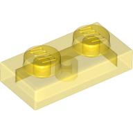 LEGO Plate 1x2 TRANS-YELLOW (100 pcs) | BRICKshop - LEGO en DUPLO ...