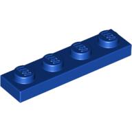 LEGO Plate 1x4 BLUE (100 pcs) | BRICKshop - LEGO en DUPLO specialist