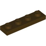 LEGO Plate 1x4 DARK BROWN (100 pcs) | BRICKshop - LEGO en DUPLO specialist