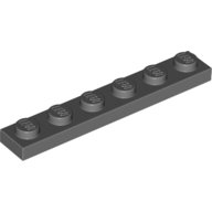 LEGO Plate 1x6 DARK GRAY (100 pcs) | Plates | LEGO Parts | BRICKshop ...