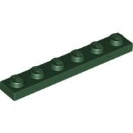 LEGO Plate 1x6 DARK GREEN (100 pcs) | BRICKshop - LEGO en DUPLO specialist