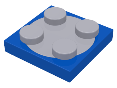 LEGO Plate 2x2 Turntable BLUE (100 pcs) | Plates | LEGO Parts ...