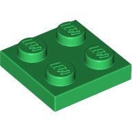 LEGO Plate 2x2 GREEN (100 pcs) | BRICKshop - LEGO en DUPLO specialist