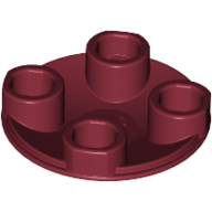 LEGO Plate 2x2 Round with Round Bottom DARK RED (100 pcs) | BRICKshop ...