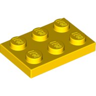LEGO Plate 2x3 YELLOW (100 pcs) | BRICKshop - LEGO en DUPLO specialist