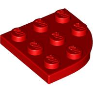 LEGO Plate 3x3 with Round Corner RED (100 pcs) | BRICKshop - LEGO en ...