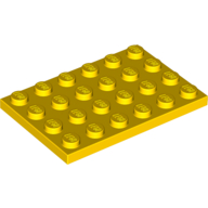 LEGO Plate 4x6 YELLOW (100 pcs) | BRICKshop - LEGO en DUPLO specialist