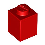 LEGO Brick 1x1 RED (100 pcs) | BRICKshop - LEGO en DUPLO specialist