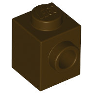 LEGO Brick 1x1 with Stud on 1 Side DARK BROWN (100 pcs) | BRICKshop ...