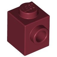 LEGO Brick 1x1 with Stud on Side DARK RED (100 pcs) | BRICKshop - LEGO ...