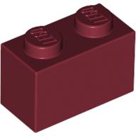 LEGO Brick 1x2 DARK RED (100 pcs) | BRICKshop - LEGO en DUPLO specialist