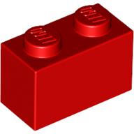 LEGO Brick 1x2 RED (100 pcs) | BRICKshop - LEGO en DUPLO specialist