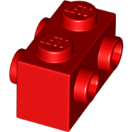 LEGO Brick 1x2 with Studs on 2 Sides RED (100 pcs) | BRICKshop - LEGO ...