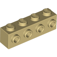 LEGO Brick 1x4 with 4 Studs on 1 Side TAN (100 pcs) | BRICKshop - LEGO ...