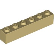 LEGO Brick 1x6 TAN (100 pcs) | Bricks | LEGO Parts | BRICKshop - LEGO ...