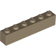 LEGO Brick 1x6 DARK TAN (100 pcs) | BRICKshop - LEGO en DUPLO specialist