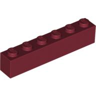 LEGO Brick 1x6 DARK RED(100 pcs) | BRICKshop - LEGO en DUPLO specialist