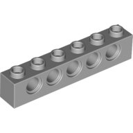 LEGO Brick 1x6 with Holes LIGHT GRAY (100 pcs) | BRICKshop - LEGO en ...