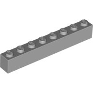 LEGO Brick 1x8 LIGHT GRAY (100 pcs) | BRICKshop - LEGO en DUPLO specialist