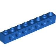 LEGO Brick 1x8 with Holes BLUE (100 pcs) | BRICKshop - LEGO en DUPLO ...