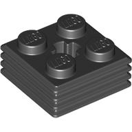 LEGO Brick 2x2x2/3 Ribbed BLACK (100 pcs) | BRICKshop - LEGO en DUPLO ...