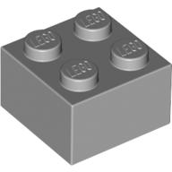 LEGO Brick 2x2 LIGHT GRAY (100 pcs) | BRICKshop - LEGO en DUPLO specialist