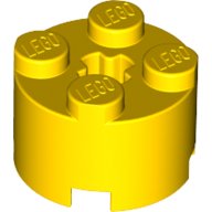 LEGO Brick 2x2 Round YELLOW (100 pcs) | BRICKshop - LEGO en DUPLO ...