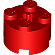 LEGO Brick 2x2 Round RED (100 pcs) | BRICKshop - LEGO en DUPLO specialist