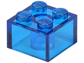 LEGO Brick 2x2 TRANS-DARKBLUE (100 pcs) | BRICKshop - LEGO en DUPLO ...
