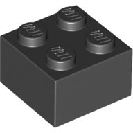 LEGO Brick 2x2 BLACK (100 pcs) | BRICKshop - LEGO en DUPLO specialist