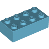 LEGO Brick 2x4 MEDIUM AZURE (100 pcs) | Bricks | LEGO Parts | BRICKshop ...