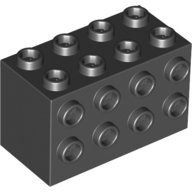 LEGO Brick 2x4x2 with Side-studs BLACK | BRICKshop - LEGO en DUPLO ...