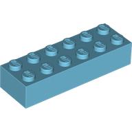 LEGO Brick 2x6 MEDIUM AZURE (100 pcs) | BRICKshop - LEGO en DUPLO ...