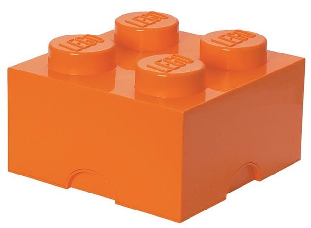 LEGO Storage Brick 4 ORANGE | 5711938026035 | LEGO Storage Systems ...