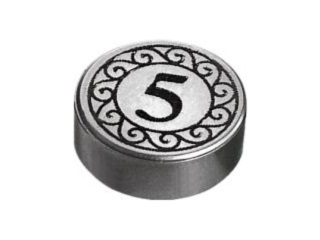 LEGO Tile Round 1x1 Coin 5 FLAT SILVER (100 pcs) | BRICKshop - LEGO en ...