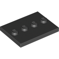 LEGO Tile 3x4 with 4 Studs BLACK (100 pcs) | BRICKshop - LEGO en DUPLO ...