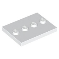 LEGO Tile 3x4 with 4 Studs WHITE (100 pcs) | BRICKshop - LEGO en DUPLO ...